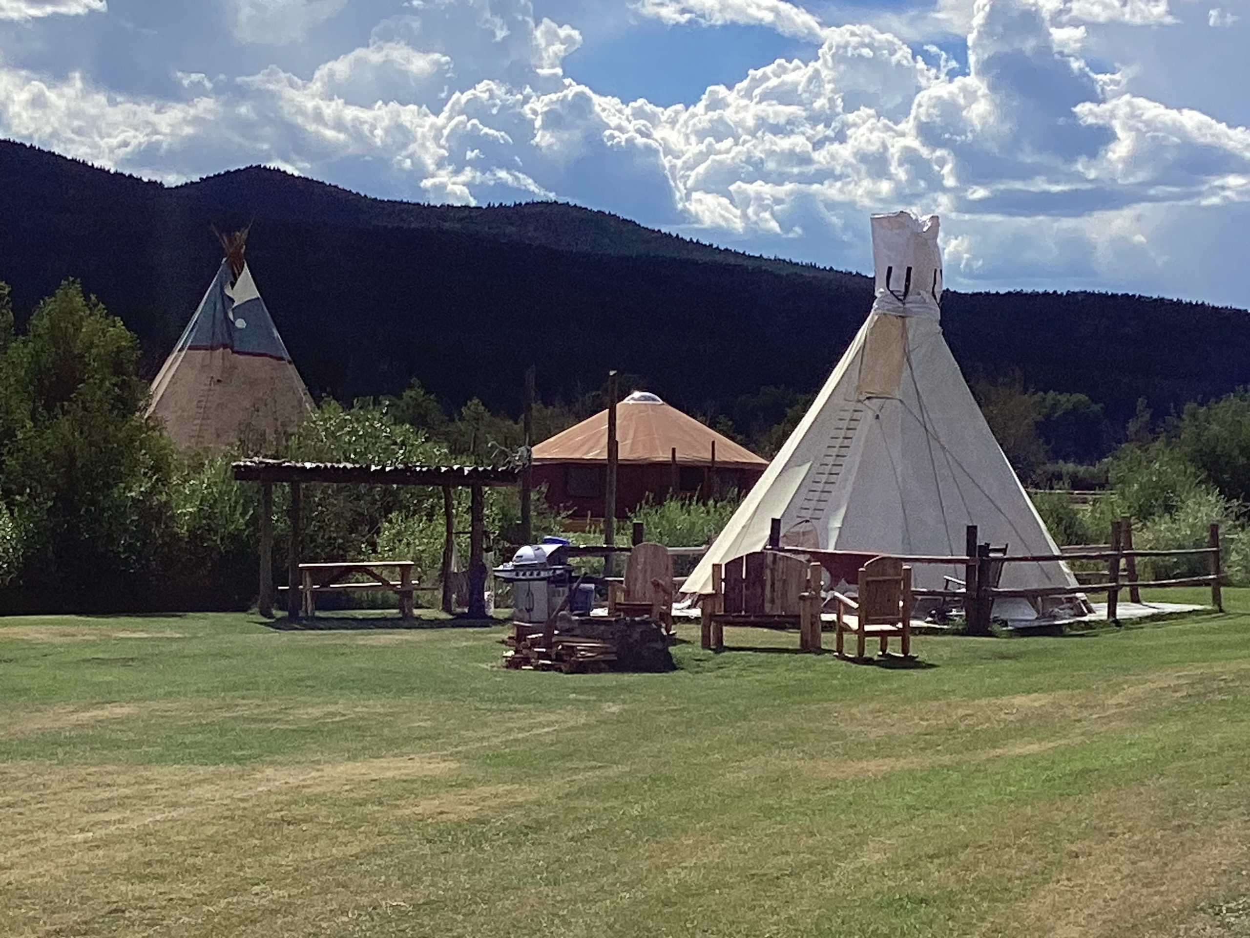 New Mexico Glamping Tipis – Luxury Mountain Creekside Glamping Tipis